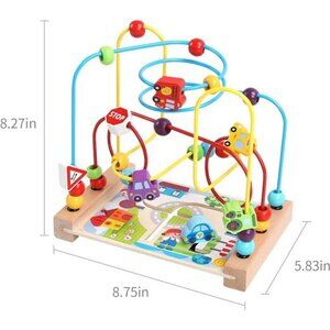 Toys | Wooden Bead Maze Toys For Toddlers Bead Toy Colorful Preschool ...
